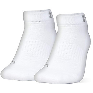 Under Armour Train Lo Cut Socks, 2-pair, White, Shoe Size: Mens 4-8, Womens 6-9