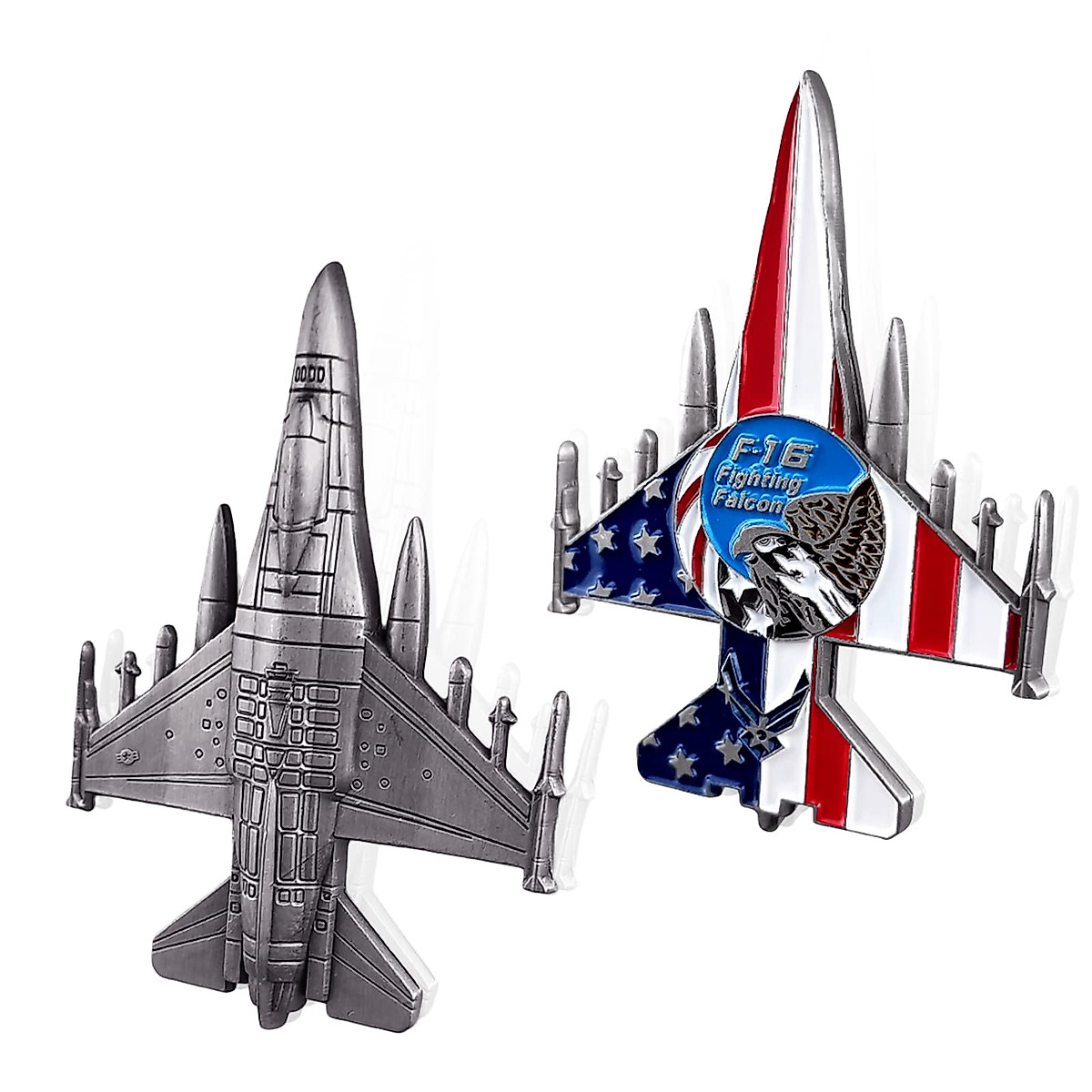 Air Force Challenge Coin-Colorized F16 Fighter Falcon Military Challenge Coins Airman Gift