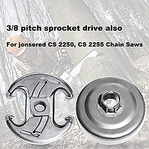 Mtanlo 3/8 Clutch Drum Rim Sprocket Cover Bearing Kit for Husqvarna 455 460 Rancher 461 Chainsaw Replacement Parts 537291602