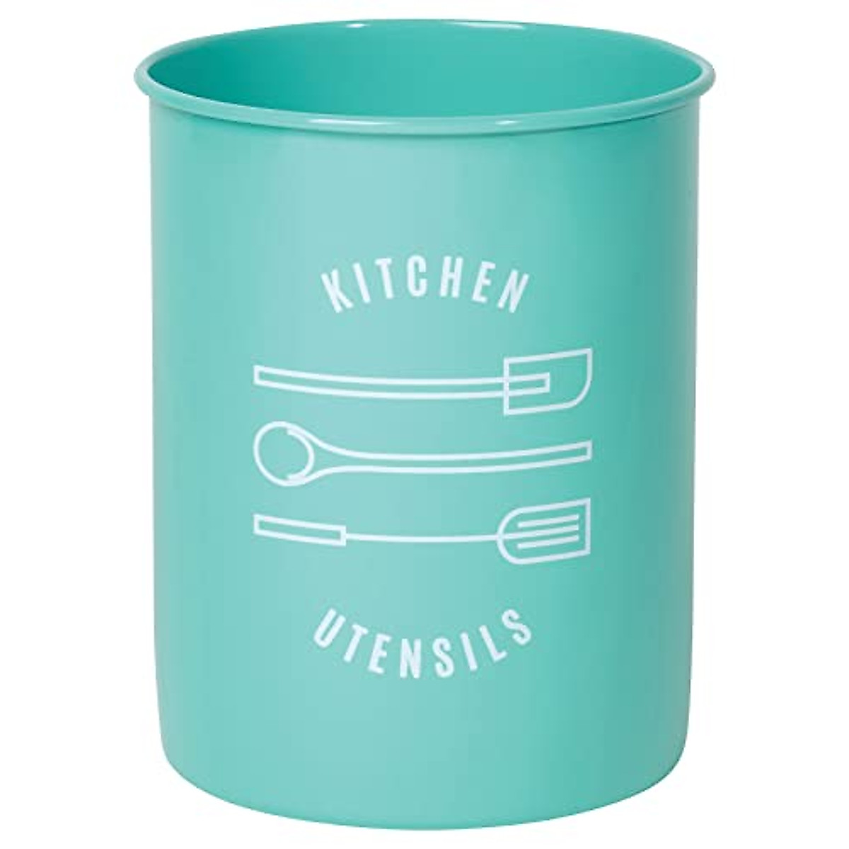 Now Designs Powder-Coated Steel Utensil Crock, Turquoise