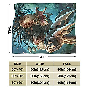 WEQDUJG Predator Blanket Throws Bed Queen Size Ultra Soft Micro Fleece Warm Fluffy Couch Living Room Luxury Blankets 80 x 60 in