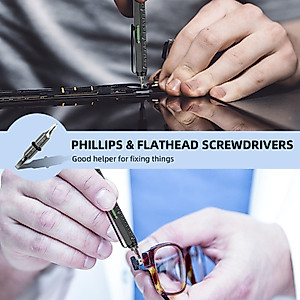 Multitool Pen Cool Gadgets Tools, Gifts for Men Dad Him Birthday Father's Day, Tactical Pen with Stylus, Level, Rulers, Screwdrivers, Boyfriend Husband Carpenter Gift Accessories(Black)