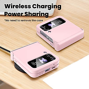 ZCDAYE Case for Samsung Galaxy Z Flip 4, Slim Silky Touch Phone Case Hard PC Shockproof Anti-Yellowing Protective Cover Case for Samsung Z Flip 4 5G 2022, Pink