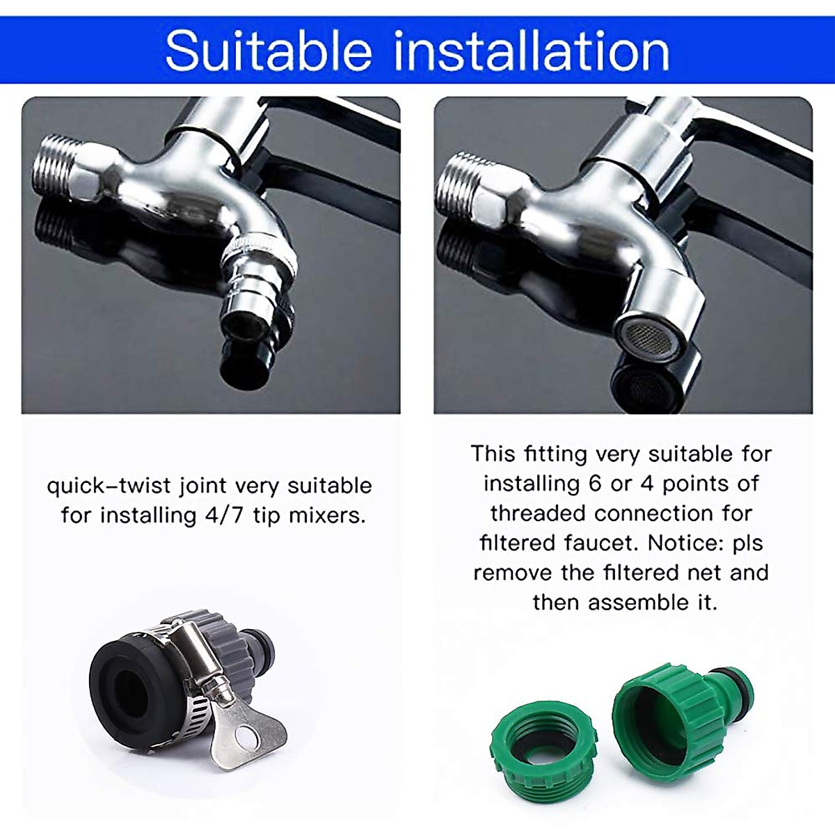 Flantor Garden Irrigation System,50ft 3/8" & 50ft 1/4" Irrigation System Blank Distribution Tubing Watering Drip Kit/Irrigation Kits Automatic Mist Irrigation Equipment Set for Garden,Flower Bed,Lawn