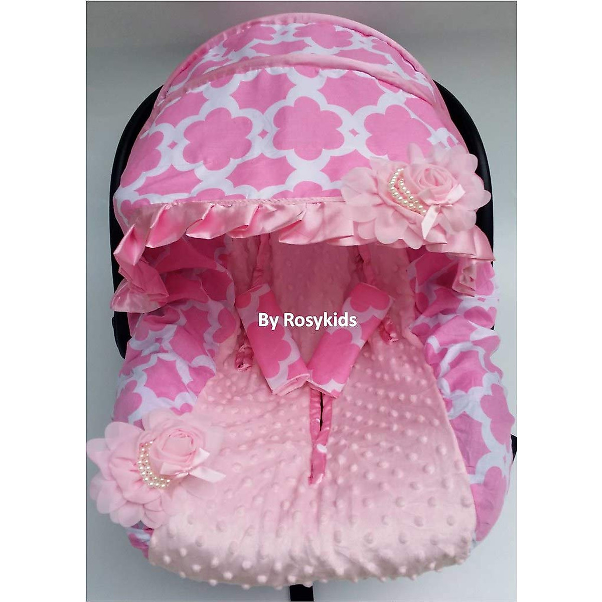 Rosy Kids Infant Carseat Canopy Cover 3 Pc Whole Caboodle Baby Car Seat Cover Kit C031200