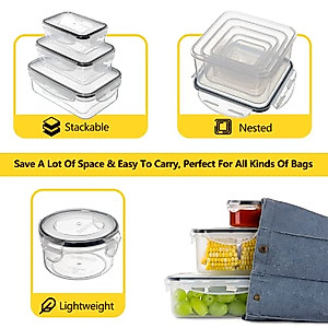 JSCARES 34 PCS Food Storage Containers Set and Food Storage Containers Set with Airtight Lids BPA-Free Plastic Food Container for Kitchen Storage Organization