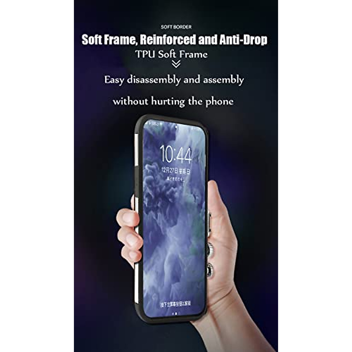 Yatchen Emily in Paris Phone Case for iPhone 13 Pro Max Cute 3D Vintage Camera Phone Case with Lanyard Adjustable Shoulder Strap Unique Cool Silicone PC Case for iPhone 13 Pro Max Girls Women Black