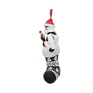 Nemesis Now B5779U1 Stormtrooper in Stocking Hanging Ornament, White, Christmas, 11.5cm