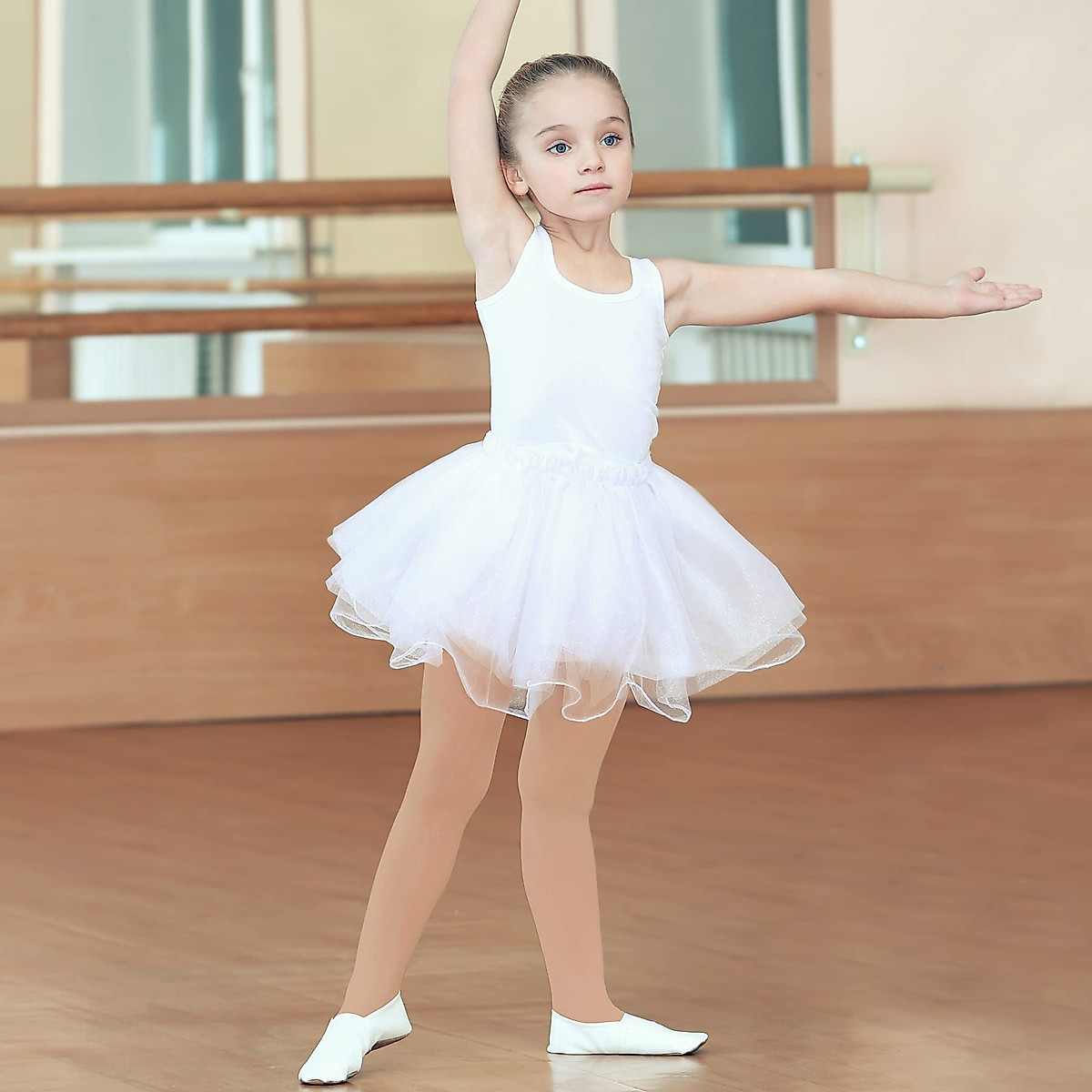 Olreco Girls Tights 4-6 Ballet Tights for Girls Nude Tights for Girls Dance Tights for Toddler Girls Leggings Toddler Tights 4T