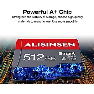 Micro SD Card 512GB High Speed Memory Card,TF Card 512GB with SD Card Adapter Micro Memory SD Cards 512GB for Camera (Class 10 High Speed), TF Card for Phone Computer Game Console