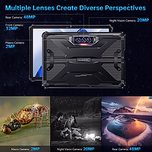 OUKITEL RT7 5G Rugged Tablet Android 13, 24GB+256GB - Waterproof Tablet, 32000mAh Battery 10.1" FHD+Tablets,33W Fast Charging,48MP+32MP+20MP Night Vision Camera, 5G Dual SIM+5G WiFi/OTG/GPS/T-Mobile