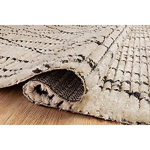 Loloi Chris Loves Julia x Alice Cream/Charcoal 7'-9" x 10' Area Rug