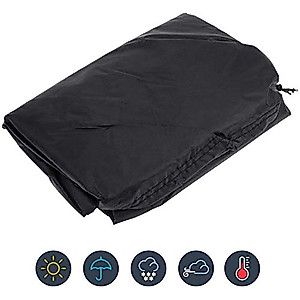 DANCHENG Classic Classic Chiminea Accessories Water-Resistant 8"X24"X48"inches Inches Brown Chiminea Cover Fire Pit Heater Cover，Outdoor Garden Heater Cover