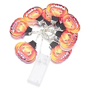 Light String, Simple Installation LED Pumpkin Light Battery Power Supply 10LED for Home for Courtyard for Garden