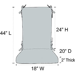 RSH Décor Indoor Outdoor Foam Rocker Rocking Chair Pad Cushions, Fits Cracker Barrel Rocker, Cushion Back 18" W x 24" H and Seat 18" W x 20" D, Choose Color (Eastman Berry Red Paisley)