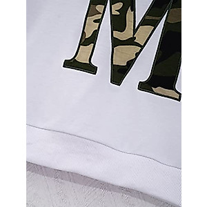 Moggemol Kids Girls 2 Piece Sweatsuit Outfits Long Sleeve Crop Tops Hoodies Sweatshirts Sweatpants Jogger Sets White-B 10 Years