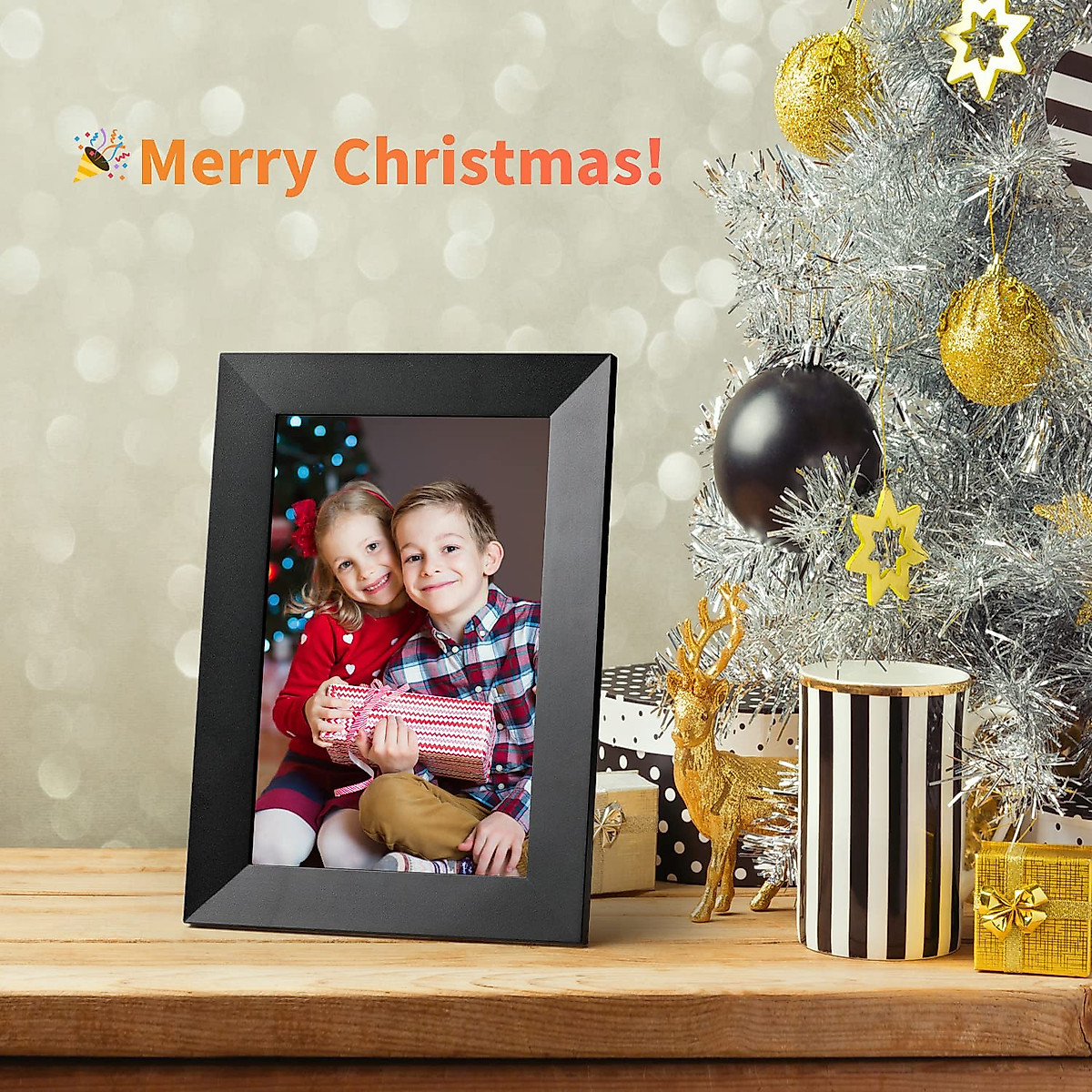 Digital Photo Frame Hyjoy WiFi Digital Picture Frame 8 Inch with IPS HD Touch Screen, Auto-Rotate Function, Easy Setup to Share Photos or Videos from Anywhere via AiMOR App