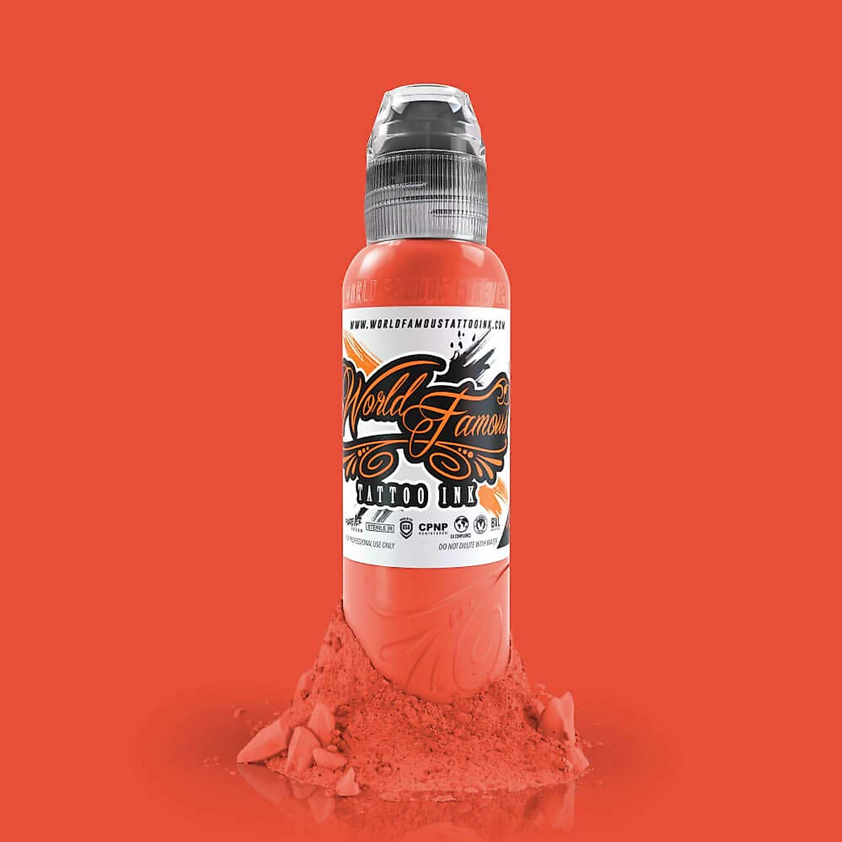 World Famous Tattoo Ink - Bora Bora Peach Tattoo Ink - Professional Tattoo Ink & Tattoo Supplies - Skin-Safe Permanent Tattooing in Bold Shades - Vegan & Non-Toxic (1 oz)