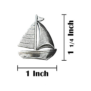 Handcrafted Antique Pewter Sailboat Magnet Gift for Personalizing Home Office Refrigerator Whiteboard Locker - Made in The United States - SKU A017MAG