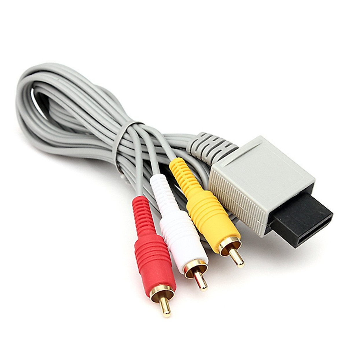 traderplus 6ft Composite Audio Video AV RCA Cable Cord for Nintendo Wii/Wii U