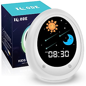 I·CODE Meteor Routine Helper Sleep Trainer, Kids Alarm Clock, Nursery Noise Machine & Night Light with Nap Timer for Younger Children