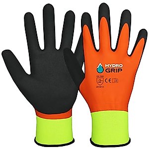 ACE HydroGrip Work Gloves - Water Resistant Glove for Car Washing & Gardening - 09/L (Pack of 2)
