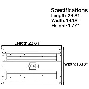 LightInDepot 2FT LED High Bay Shop Light, 110W- 14850Lm-5000K Daylight Linear Hanging Light for Warehouse,Supermaket (dimmable0-10V) (110) (4pc) White