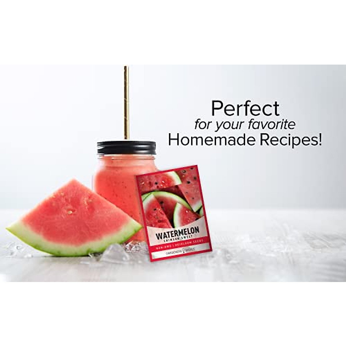 Watermelon Seeds for Planting - Crimson Sweet Heirloom Variety, Non-GMO Fruit Seed - 2 Grams of Seeds Great for Outdoor Garden by Gardeners Basics