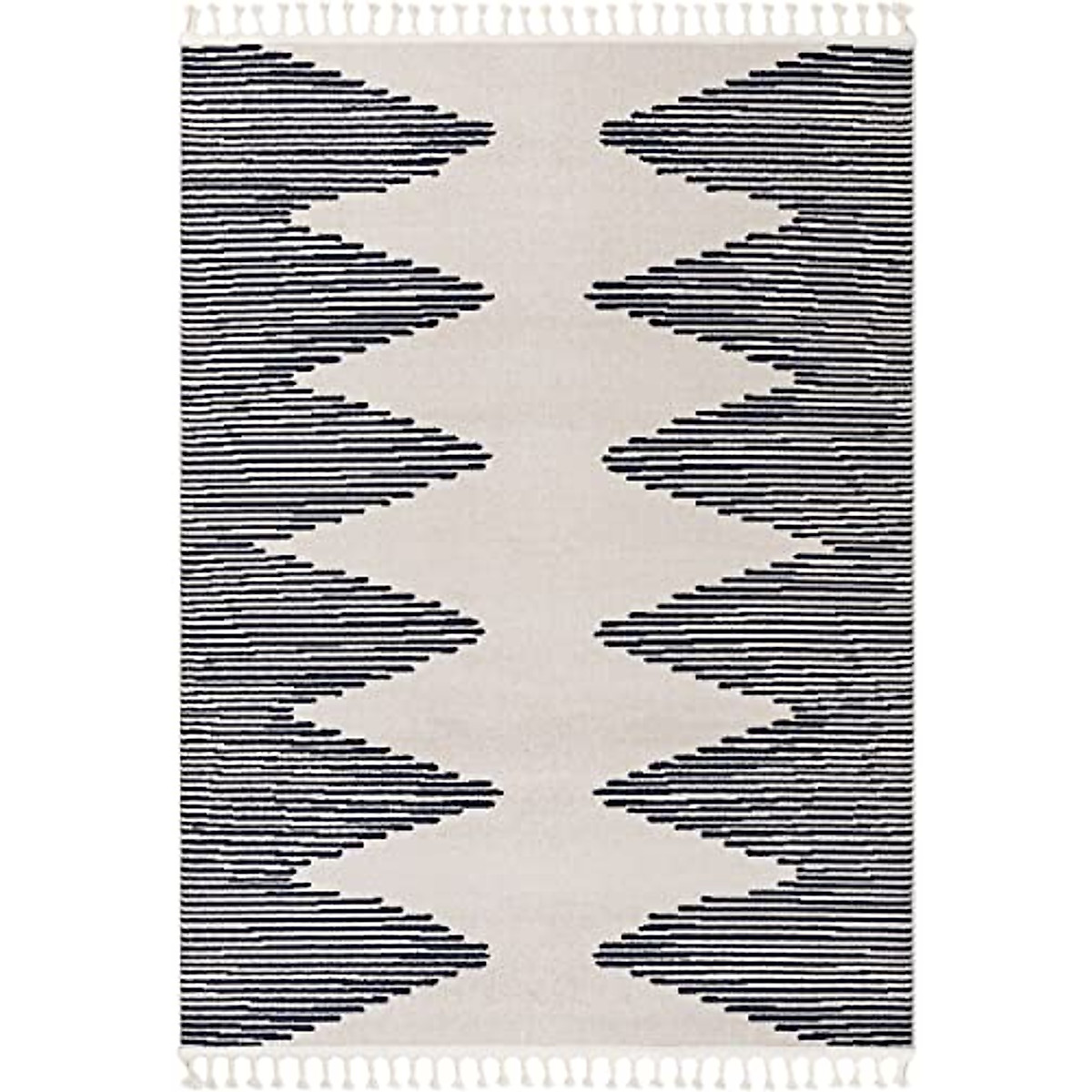 Well Woven Zella Ivory Tribal Diamond Medallion Area Rug (7'10" x 10'6")