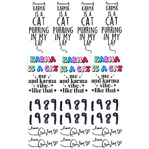 YDJIA TS Limited Edition Temporary Tattoos ERAS Accessories - Embrace The Era with Snake Tattoos Inspired by Folklore Outfits - Butterfly Tattoo Temporary Gift for Fans(Karma Tattoos)