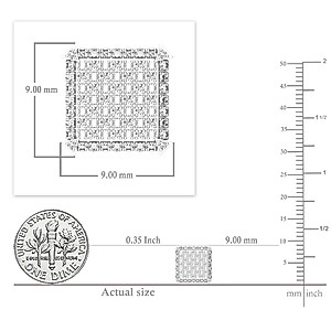 Dazzlingrock Collection Round White Diamond with Metal Diamond Square Kite Shape Unisex Stud Earrings (0.30 ctw, Color I-J, Clarity I2-I3) in 925 Sterling Silver Pushback