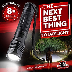 GearLight S2500 LED Flashlight - Extremely Bright, Powerful Tactical Flashlights with High Lumens for Camping, Emergency & Everyday Use﻿