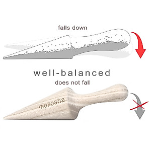 Mokosha Wooden Pizzelle Roller Krumkake Pastry Ice Cream Waffle Cone Baking Tool for Larger Molds Treats, 2x7