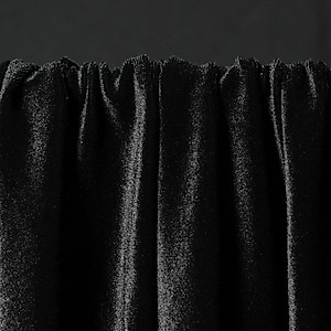 Ice Fabric Stretch Velvet Fabric by The Yard - 60" Wide Soft Stretchy Fabric for Sewing Clothes, Apparel, Costume, Crafts - 90% Polyester 10% Spandex - Black - 1 Yard
