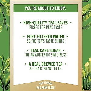 Gold Peak Sweetened Green Iced Tea Drink, 16.9 fl oz, 6 Pack