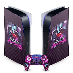 Head Case Designs Officially Licensed Far Cry 3 Blood Dragon Key Art Omega Vinyl Faceplate Gaming Skin Decal Compatible With Sony PlayStation 5 PS5 Digital Edition Console and DualSense Controller