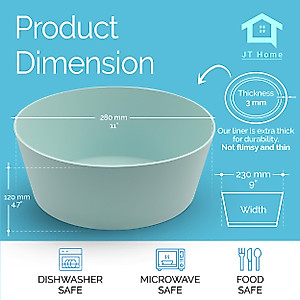 JT Home Silicone Crockpot Liner - Reusable Crockpot Liner for Large Slow Cookers, Compatible with 6 Quart Crockpot to 8 Quart Crockpot - Dishwasher-Safe & Leakproof Silicone Slow Cooker Liner - Teal