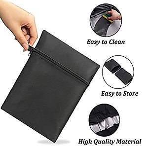 KISEER Outdoors Lawn Mower Cover Waterproof Heavy Duty 210D Polyester Oxford UV Protection Lawn Tractor Cover Fits Decks Up to 54" with Drawstring and Storage Bag