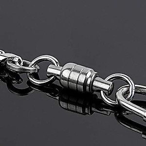 POPETPOP Parrot Foot Anklet Parrot Foot Chain, Stainless Steel Bird Foot Stand Chain with Ring, Parrot Ankle Foot Ring Pet Supplies for Birds Cockatiels Parrot Foot Chain