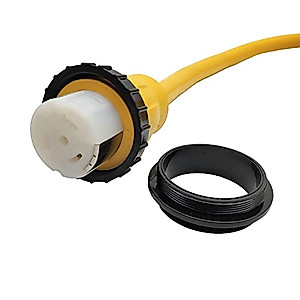 Parkworld 692033A Combiner Marine Shore Power Y Adapter (2) L5-30P Plug 30A Plug to SS2-50R Female 50A Connector 15FT
