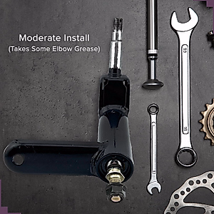 AlveyTech Right Spindle Steering Knuckle for the Coleman KT196 Go-Karts - Replacement Durable Off-Road 4-Wheeler Quad Parts, 196cc 6.5 Hp Gas Powered Go-Kart Vehicle Suspension Accessory, DIY Install