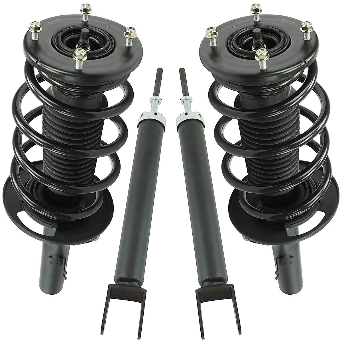 TRQ 4 Piece Front & Rear Complete Loaded Strut & Spring Assembly Shock Absorber Kit Set for 2010-2012 Ford Taurus without SHO Models