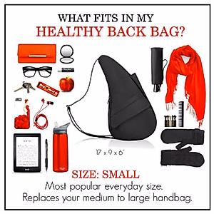 AmeriBag Classic Microfiber Healthy Back Bag tote Small (Smoky Rose)
