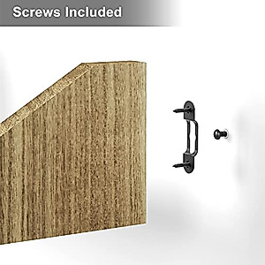 SZQINJI Floating Shelves Wall Mounted Solid Wood Shelf Display Ledge Storage Shelves for Living Room Kitchen Bathroom Carbonized Black Set of 3