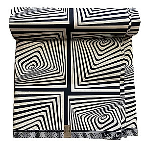 African Fabric by The Yard 6 Yards African Print Kente Cloth Fabric Wax Ankara Fabric for Women Male Clothes (FP115)