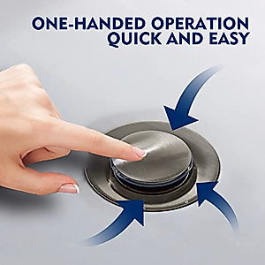 Brushed Nickel Bathroom Faucet, Yundoom Waterfall Bathroom Faucet Pop Up Drain, Single Hole Bathroom Faucet, Single Handle Bathroom Sink Faucet, Bathroom Faucets Brushed Nickel, Vanity Sink Faucet