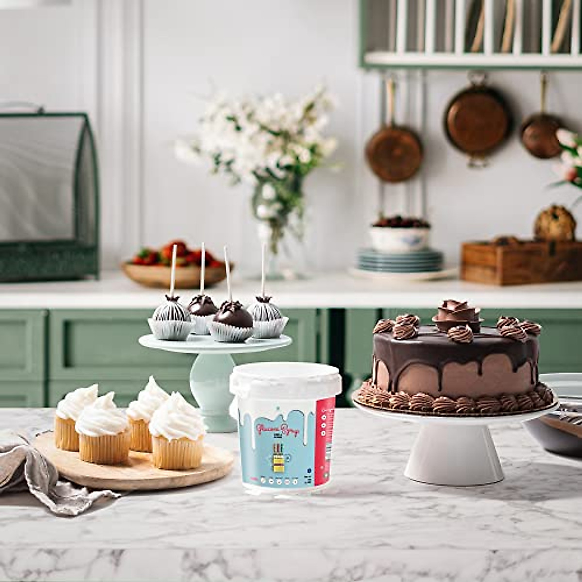 Gourmanity 2.2 lb Glucose Syrup, Confectioners Glaze, Liquid Glucose For Baking, Liquid Glucose Syrup, Glucose Baking, Fondant Glaze, Glucose Sugar Syrup, Sucrose Syrup, Kosher