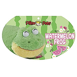 Pillow Pets Sweet Scented Watermelon Frog Stuffed Animal Plush Toy Pillow, 1 Count (Pack of 1), Green
