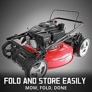 PowerSmart Self Propelled Gas Lawn Mower, 20-inch Push Mower Gas Powered 3-in-1 with 144cc 4-Stroke Engine DB2321CR