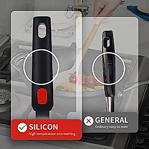 Hvanam Silicone Spatula Turner Set Large And Thin Flipper Spatulas Heat Resistant 600 ° F Slotted Flexible Turner Cooking Utensils For Nonstick Cookware Egg,Pancake,Fish,Omelette,Hamburger (3 Pack)